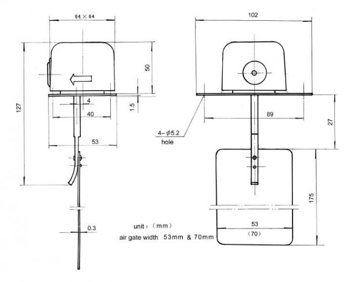 Multiple Pressure Air Flow Sensor Switch Hvac 125/250VAC Easy Connection